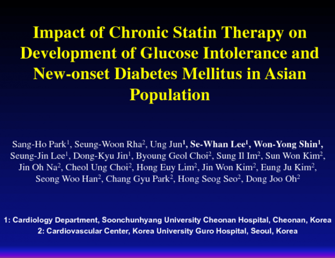 Impact Of Chronic Statin Therapy On Development Of Glucose Intolerance