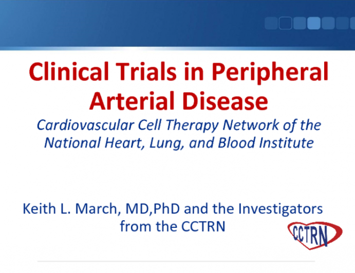 Clinical Trials In Peripheral Arterial Disease