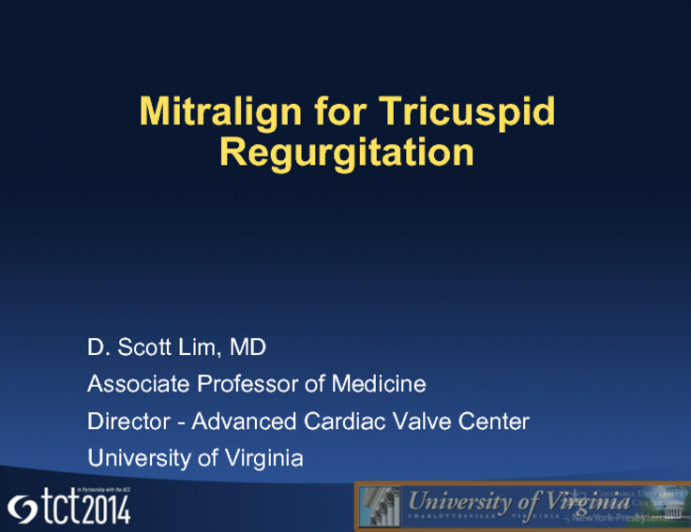 Mitralign: Percutaneous Annuloplasty for Tricuspid Regurgitation ... Mitralign: Percutaneous Annuloplasty for Tricuspid Regurgitation ...