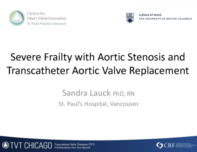 Case Presentation Severe Frailty With As And Tavr