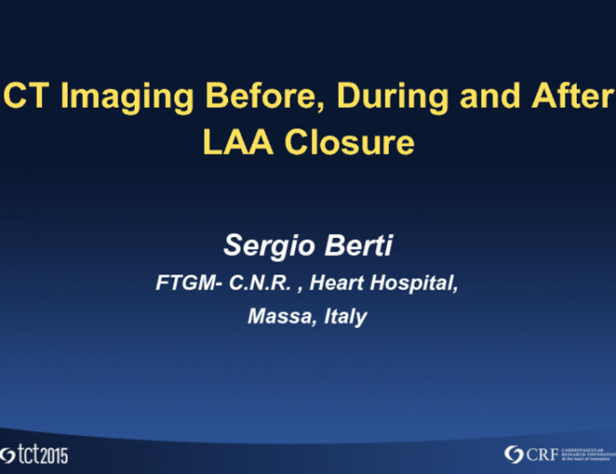Ct Imaging Before During And After Laa Closure
