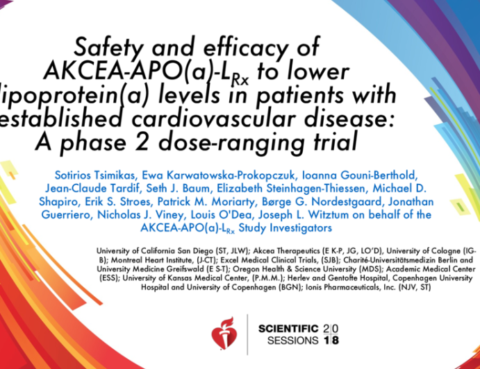 Safety and Efficacy of AKCEA-APO(a)-LRx to Lower Lipoprotein(a) Levels ...