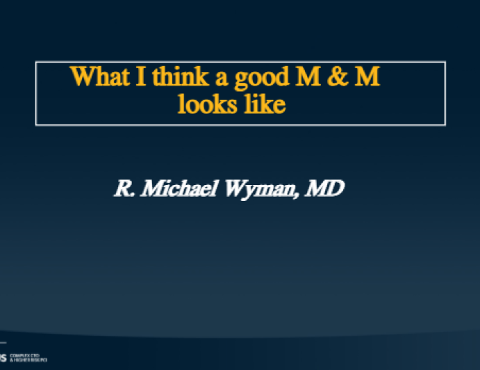 What I Think a Good M&M Looks Like | tctmd.com