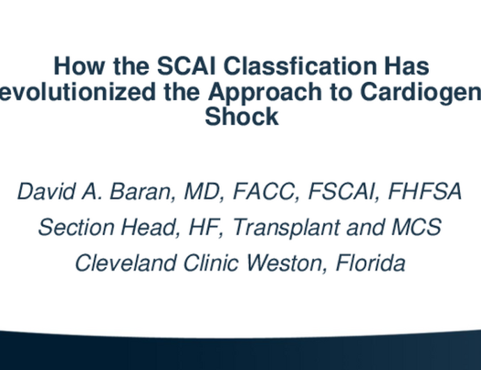 How SCAI Classification Has Revolutionized Approach to Cardiogenic ... How SCAI Classification Has Revolutionized Approach to Cardiogenic ...