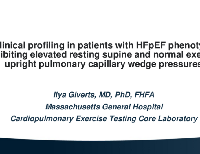 Clinical Profiling in Patients With HFpEF Phenotype Exhibiting Elevated ... Clinical Profiling in Patients With HFpEF Phenotype Exhibiting Elevated ...