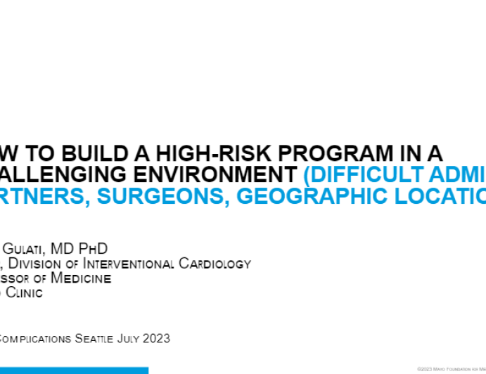 How to Build a High-Risk Program in a Challenging Environment ...