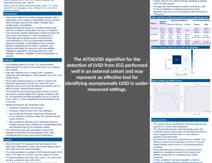 Ecg Based Deep Learning Algorithm For Risk Stratification Of Left Ventricular Systolic